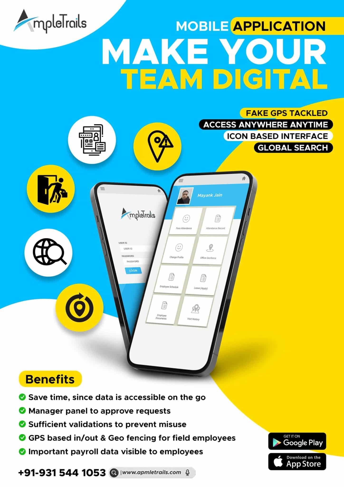 Face Recognition Attendance App with GPS | AmpleTrails - Biometric ...