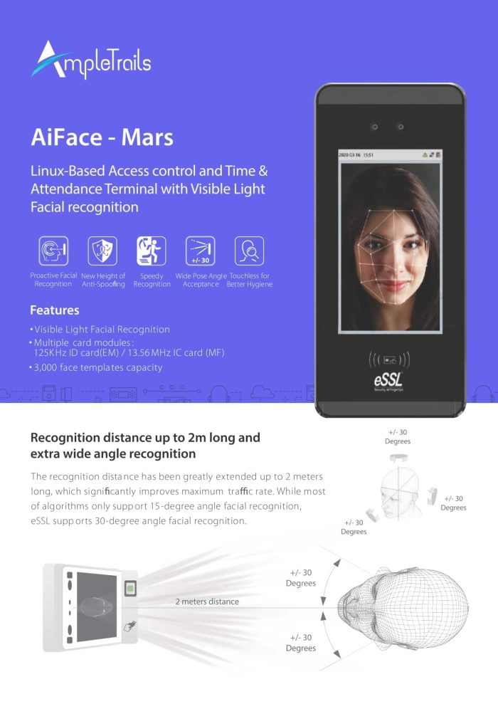eSSL AIFACE-MARS - AI Face Attendance & Access Control System